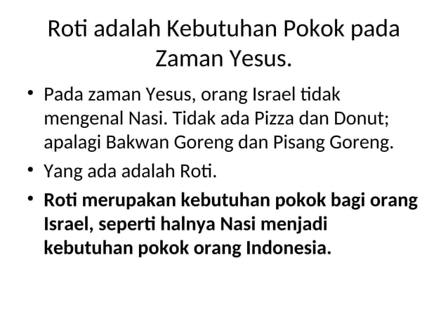 YESUS SEBAGAI ROTI HIDUP merupakan tema agama katolik | PPT