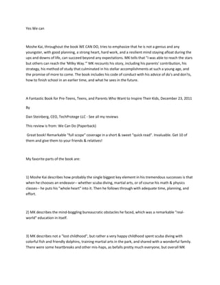 Yes we can | DOCX | Books and Literature