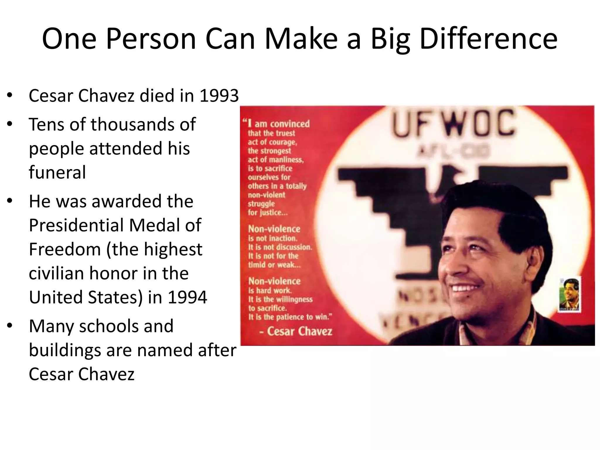 Yes we can cesar chavez ppt | PPTX