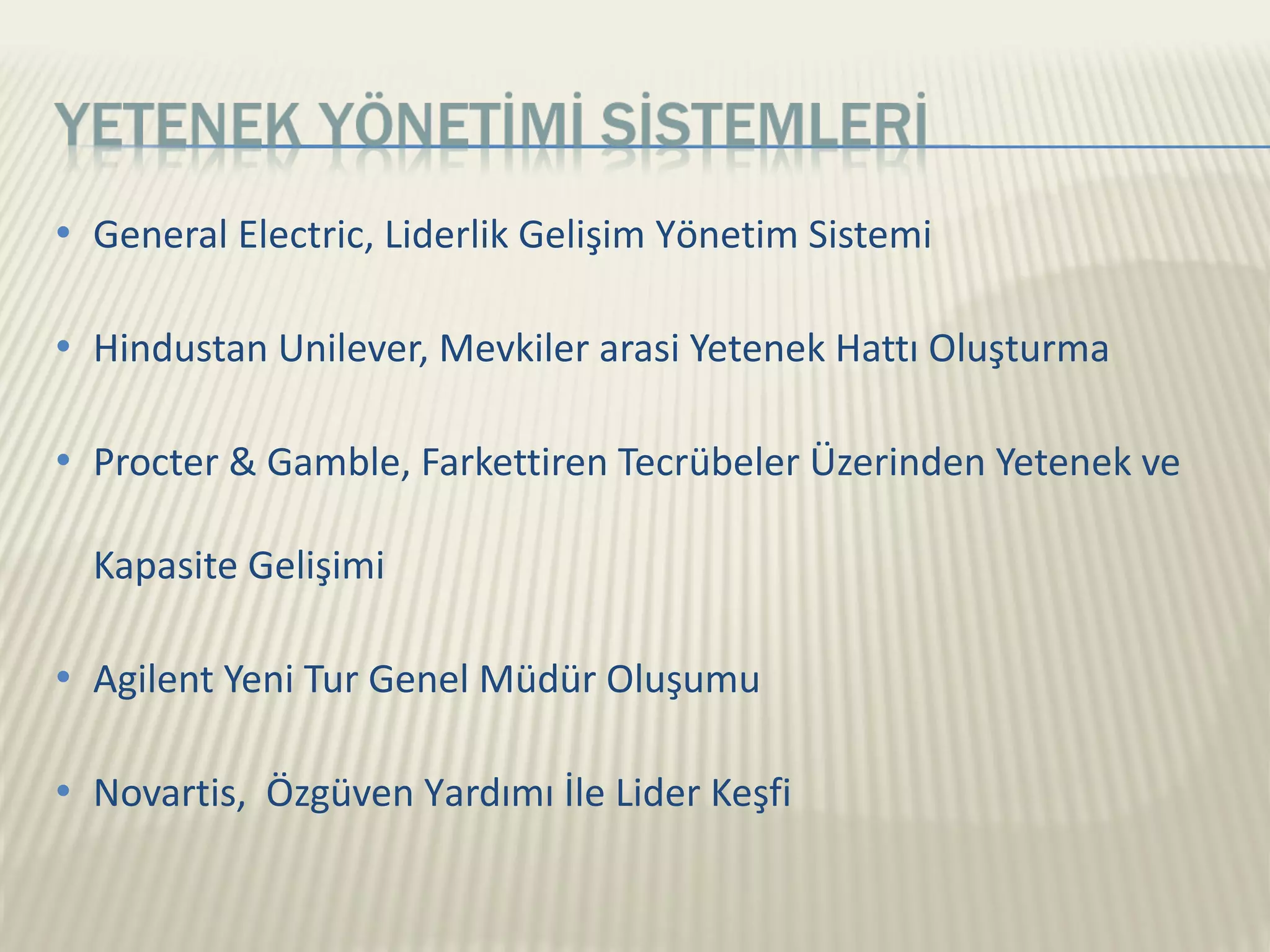 Yetenek Yonetimi Bill Conaty | PPT