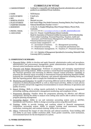 Yeth_Samen_Curriculum_Vitae | PDF