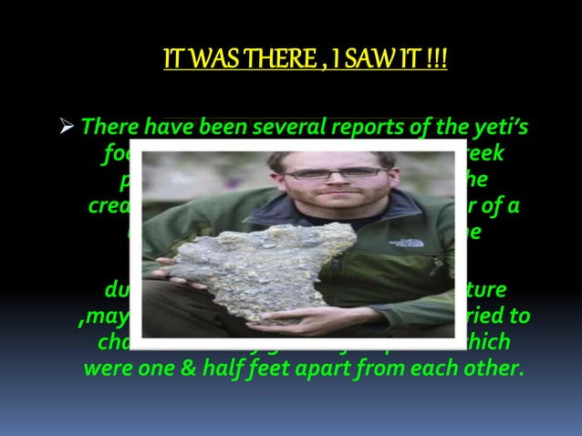 Yeti | PPT | Free Download