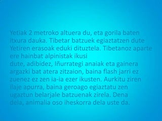 Yeti ekaitz | PPT