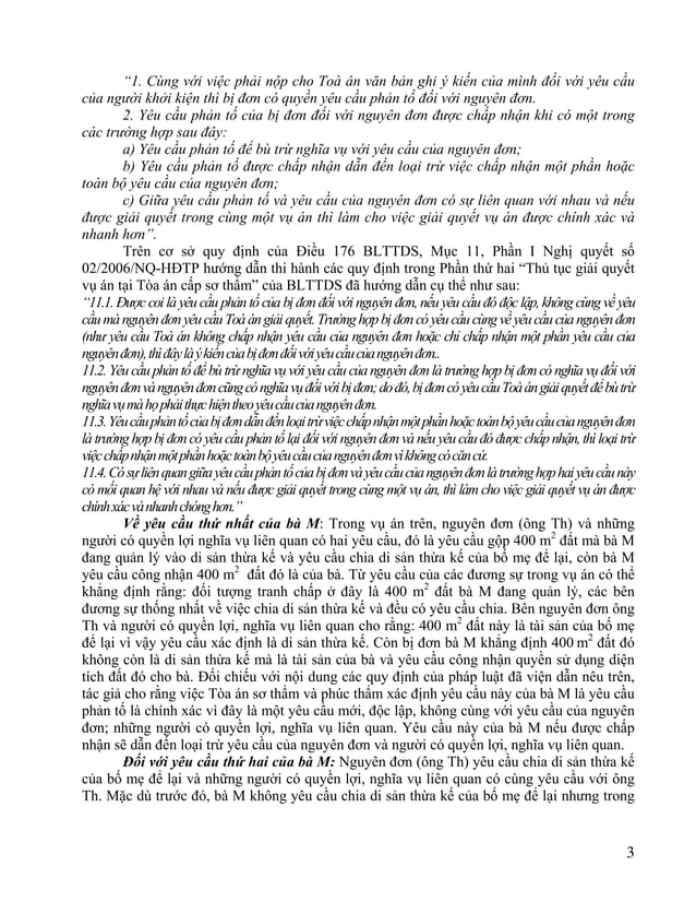 Yeu cau phan to trong an thua ke | PDF