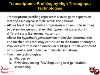 Comparison between RNASeq and Microarray for Gene Expression Analysis ...