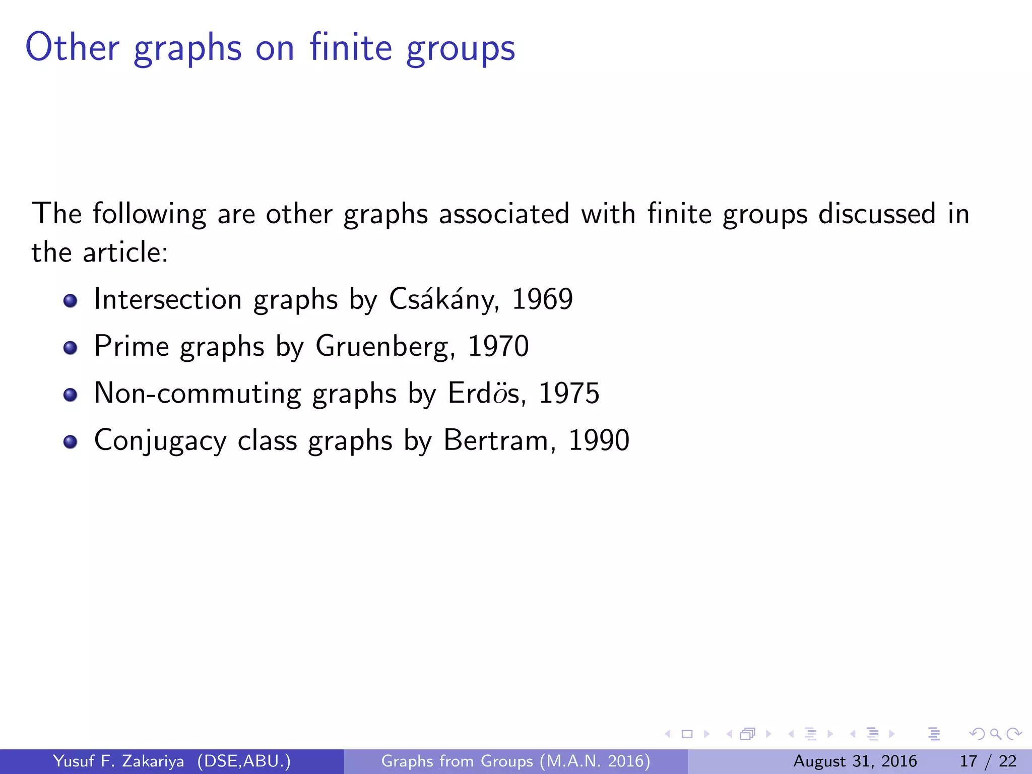 Graphs from Finite Groups: An Overview | PDF | Physics | Science