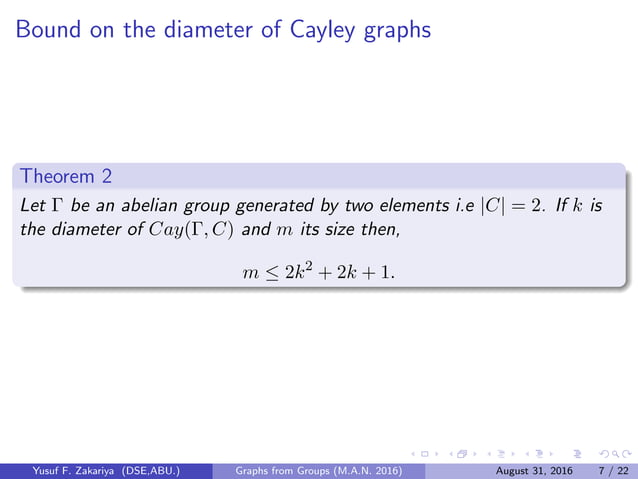 Graphs From Finite Groups An Overview Pdf Physics Science