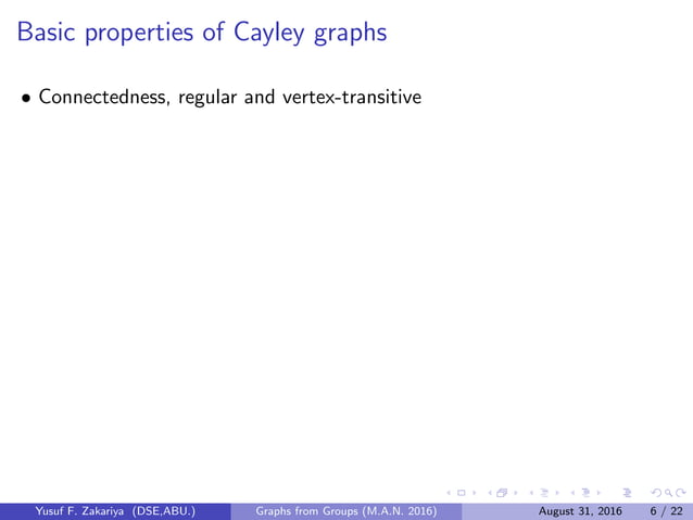 Graphs from Finite Groups: An Overview | PDF | Physics | Science