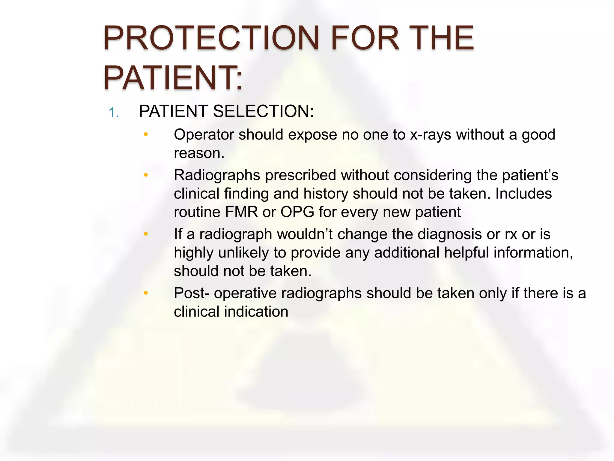 Radiation protection and dosimetry in dental radiology | PPTX