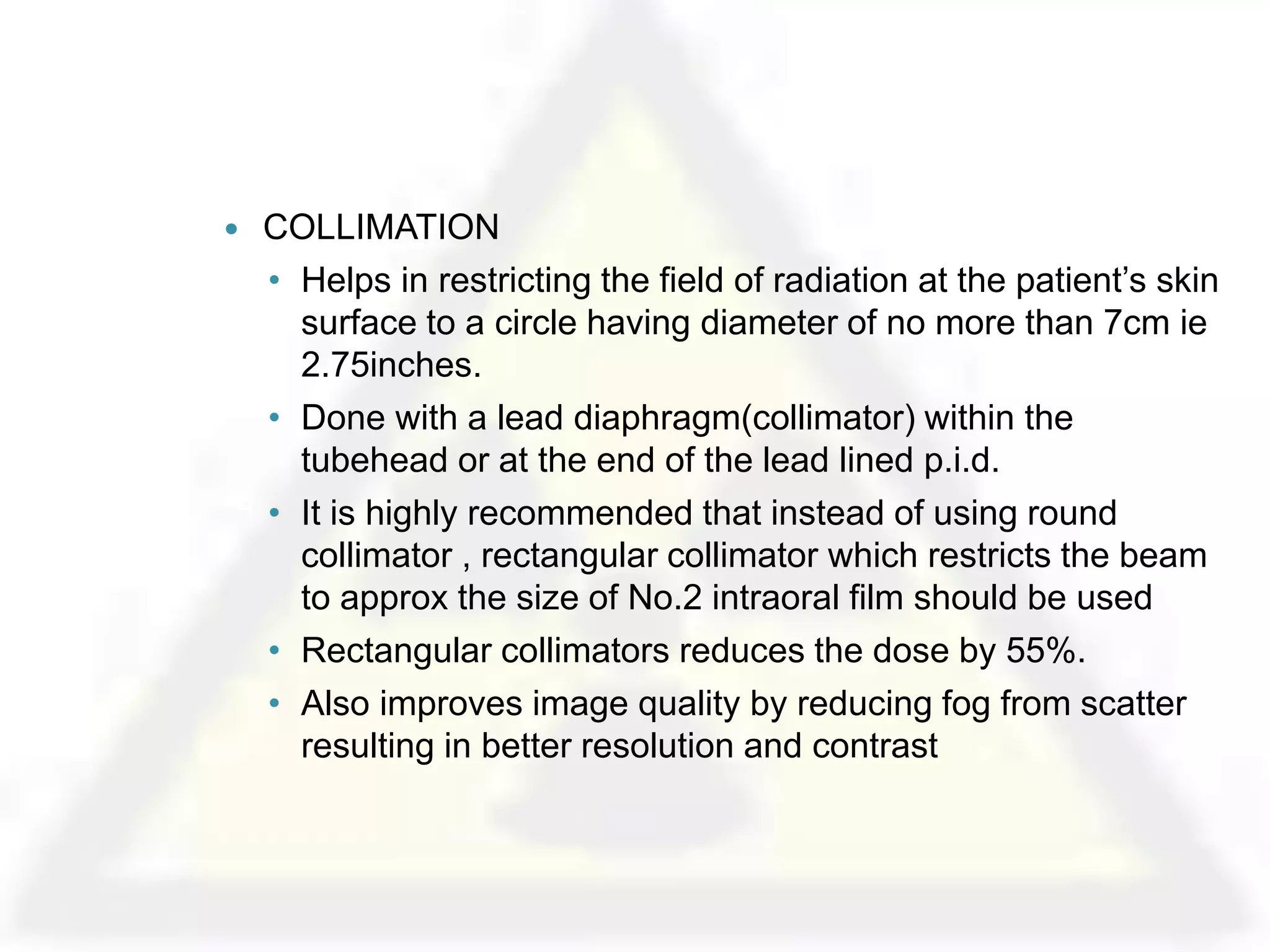Radiation protection and dosimetry in dental radiology | PPTX