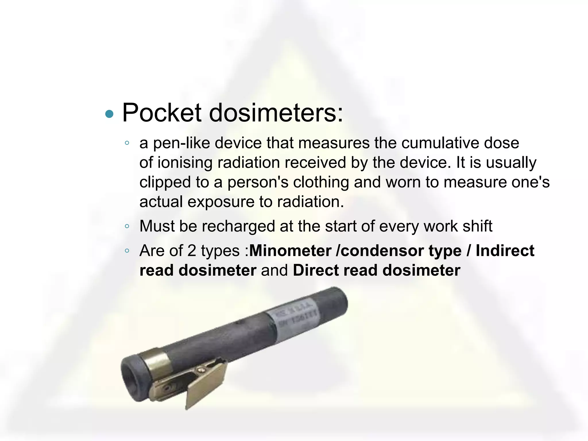 Radiation protection and dosimetry in dental radiology | PPTX