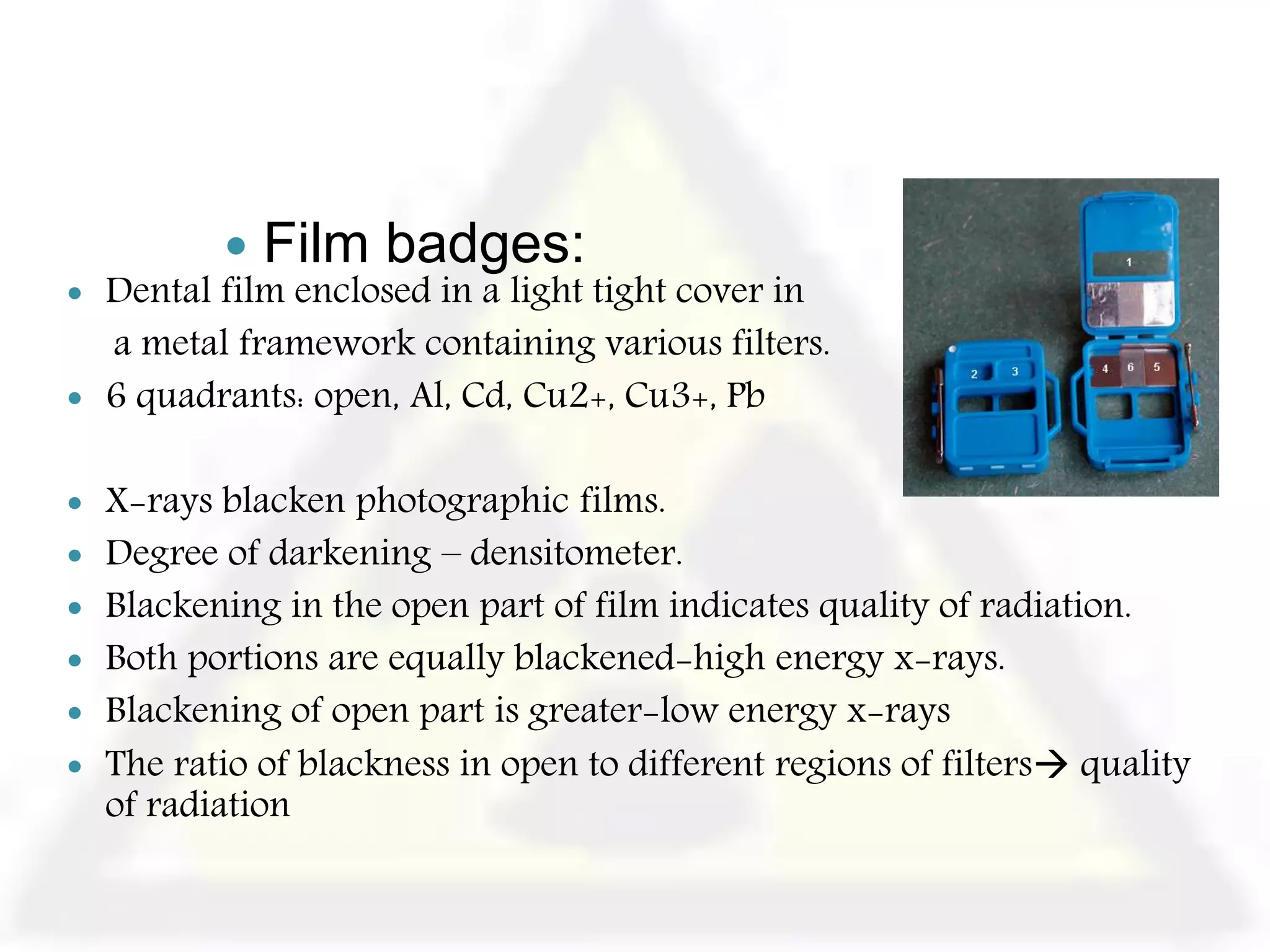 Radiation protection and dosimetry in dental radiology | PPTX