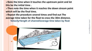 Different methods of water flow measurements | PPTX