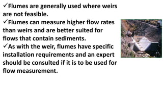 Different methods of water flow measurements | PPTX
