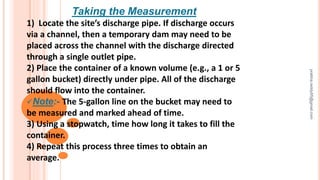 Different methods of water flow measurements | PPTX