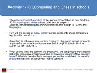A case for ict, computing and chess redesigning the kenyan curriculum | PPT