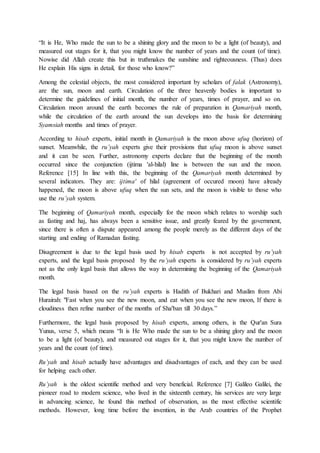 Hisab and ru'yah | PDF