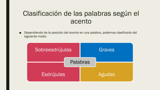 Acentuacion general III: palabras esdrújulas y sobreesdrújulas | PDF