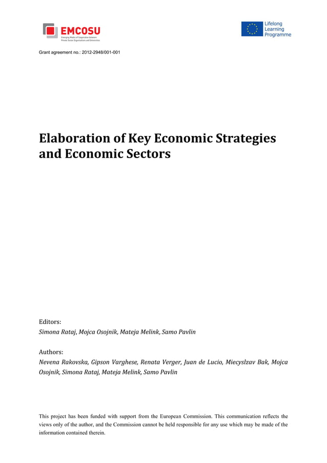 Elaboration of Key Economic Strategies and Economic Sectors | PDF ...