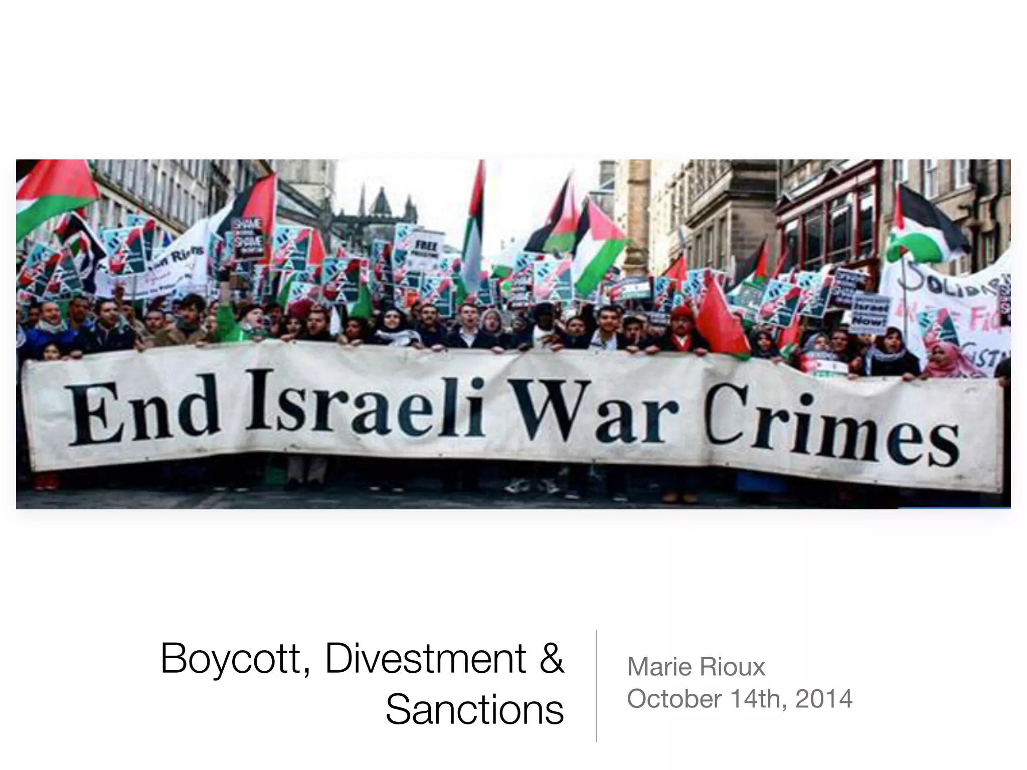 Boycott, Divestment & Sanctions | PPT
