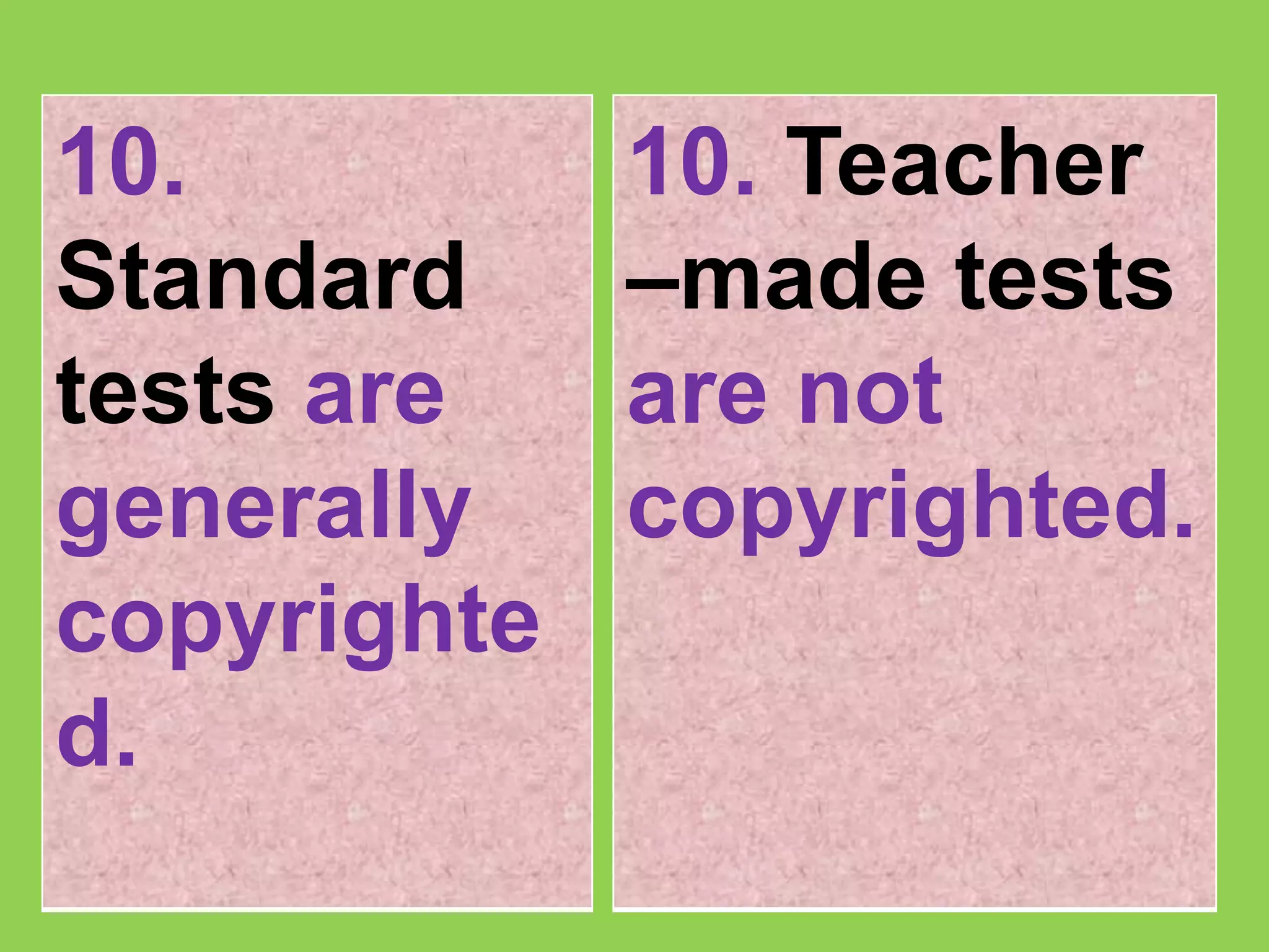 standard test vs teacher-made test | PPTX