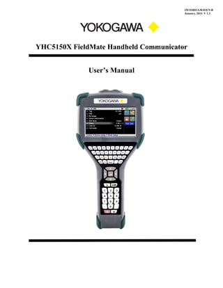 Yokogawa YHC5150X Fieldmate Handheld Communicator User's Manual | PDF