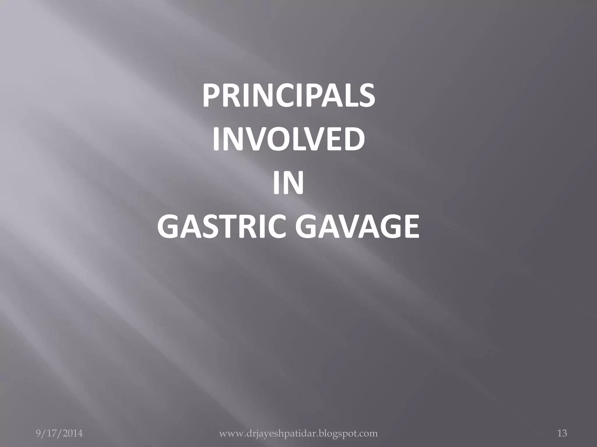 Nasogastric feeding or gavage feeding | PDF