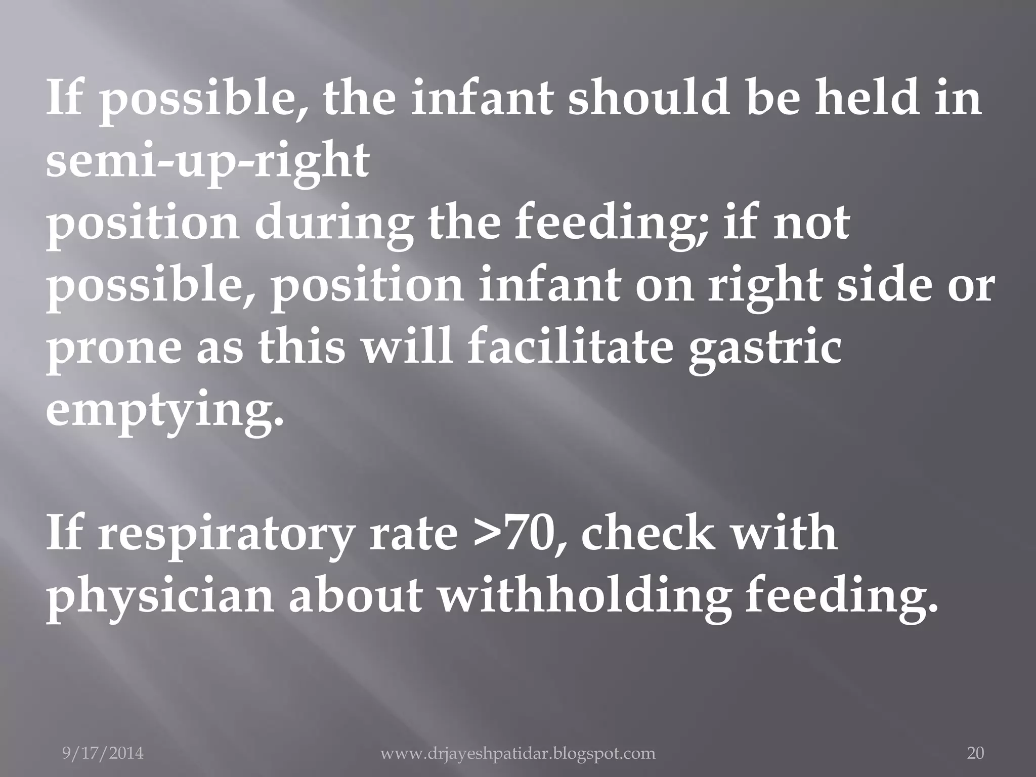 Nasogastric feeding or gavage feeding | PDF