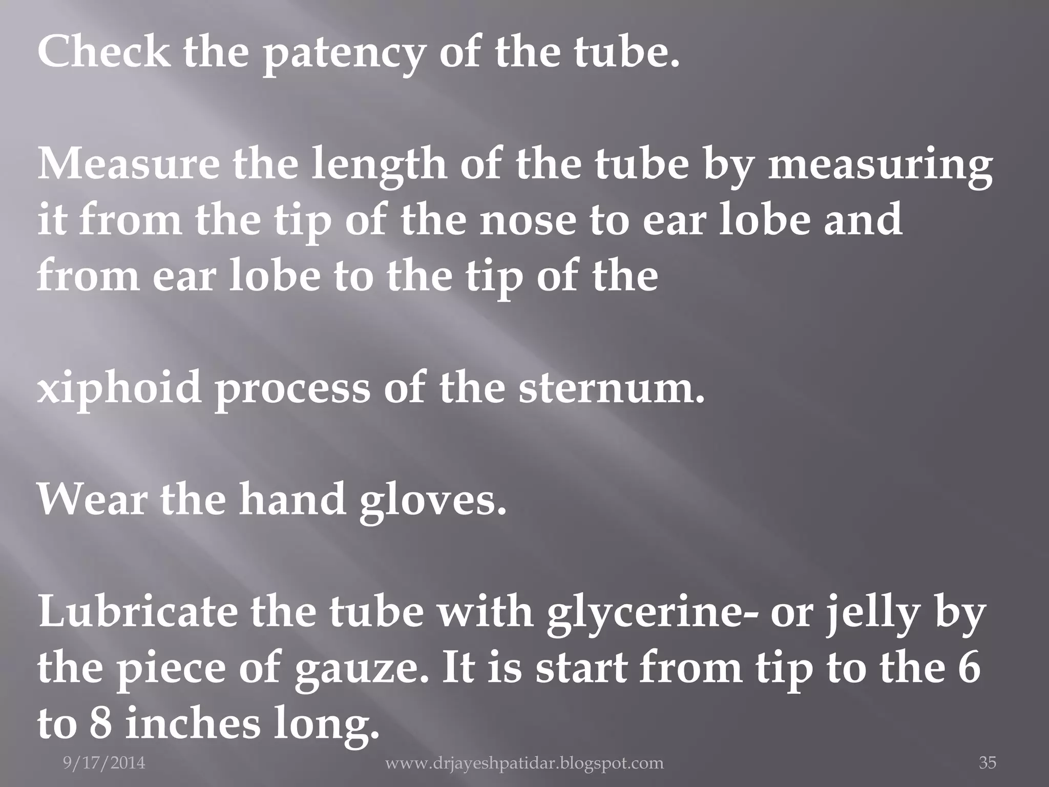 Nasogastric feeding or gavage feeding | PDF