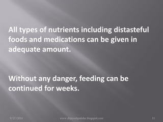 Nasogastric feeding or gavage feeding | PDF