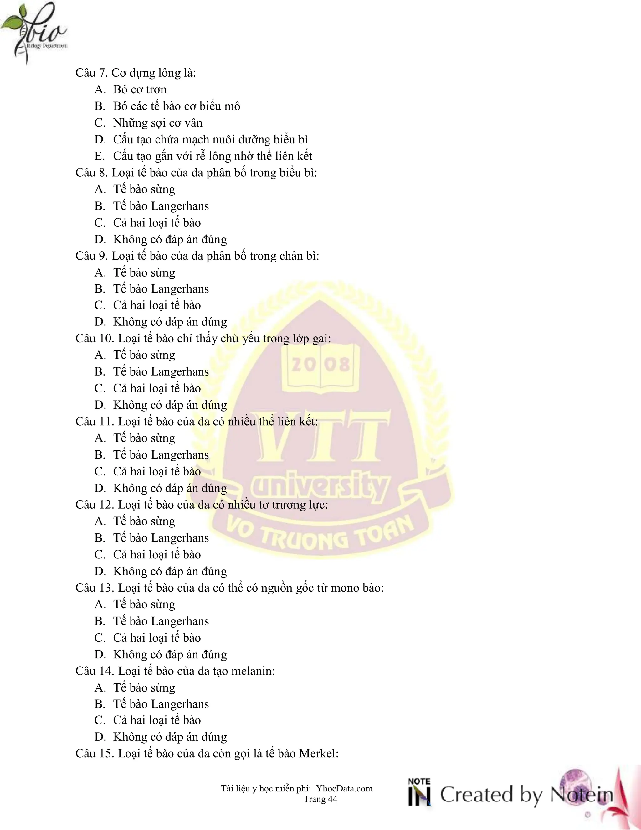 YHocData.com-bộ-câu-hỏi-mô-phôi.pdf đầy đủ | PDF