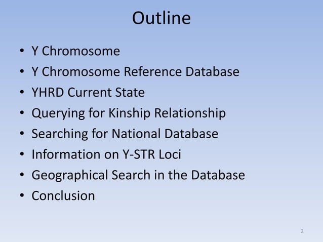 Y Chromosome Haplotype Reference Database (YHRD) ppt | PPT