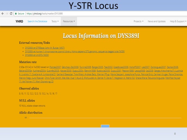 Y Chromosome Haplotype Reference Database (YHRD) ppt | PPT