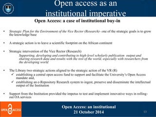 Open Access: an institutional imperative | PPTX