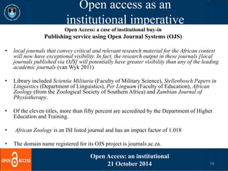 Open Access: an institutional imperative | PPTX