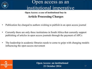 Open Access: an institutional imperative | PPTX