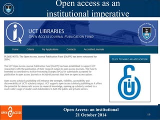 Open Access: an institutional imperative | PPTX