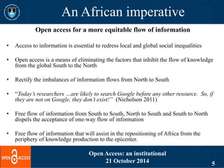 Open Access: an institutional imperative | PPTX