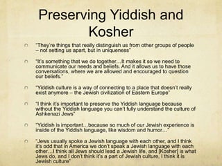 Yiddish and Modern American Judaism | PPTX