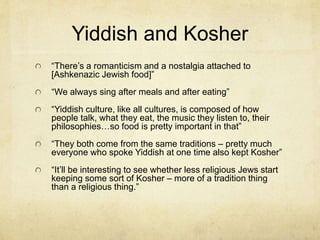 Yiddish and Modern American Judaism | PPTX