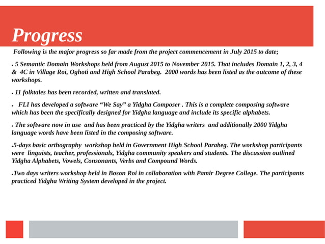 Yidgha Language Preservation Program | PPT