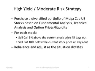 30% yield on large cap stock portfolio | PPTX