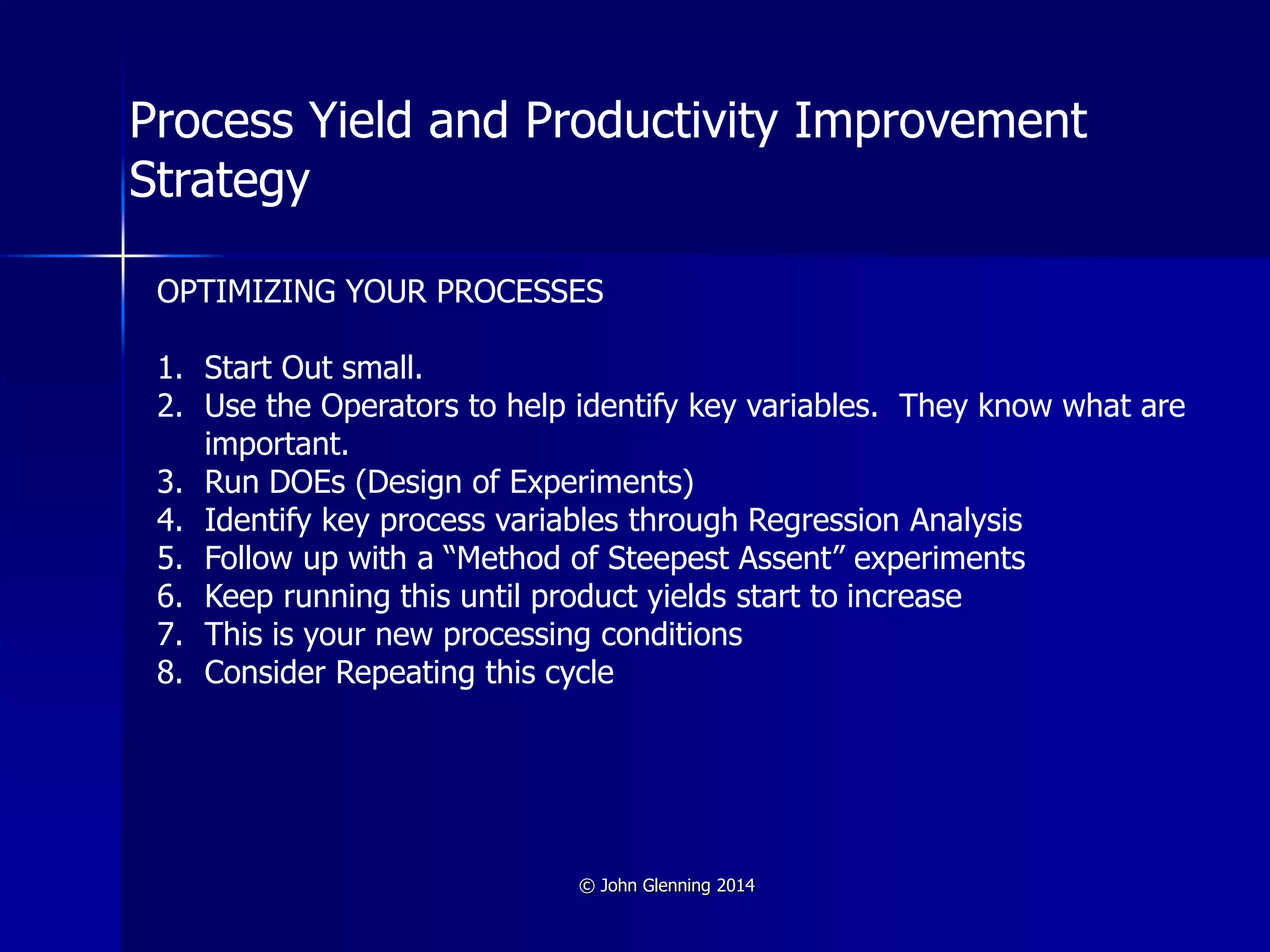 Yield and productivity improvements | PPTX