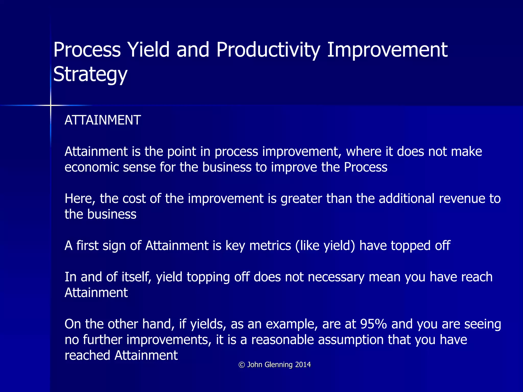 Yield and productivity improvements | PPTX