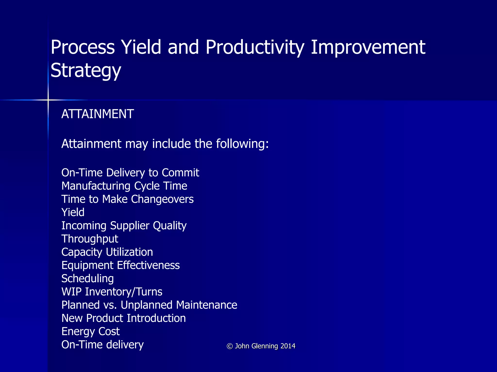 Yield and productivity improvements | PPTX
