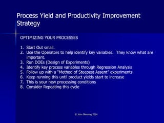 Yield and productivity improvements | PPTX