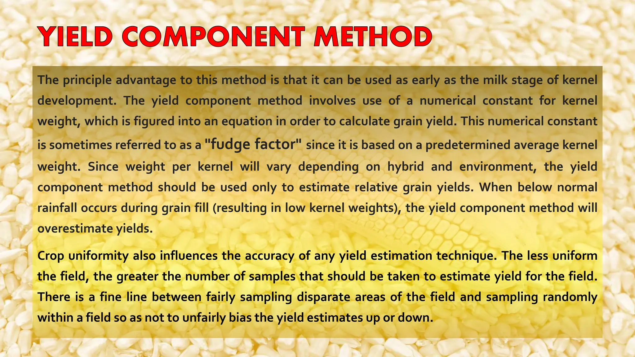 Yield contributing character of maize | PPTX