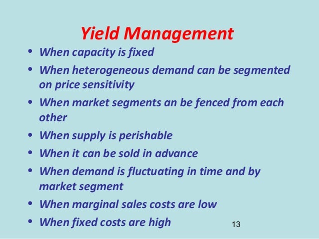 Yield management