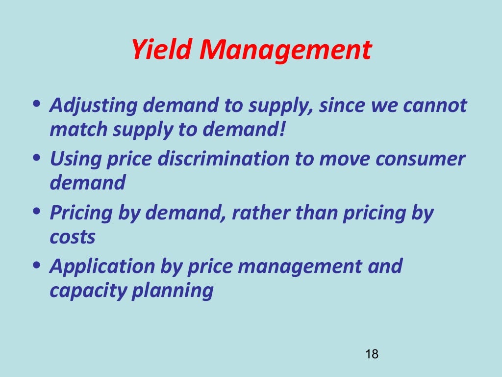 Yield management