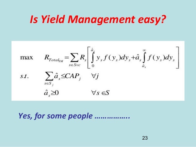 Yield management